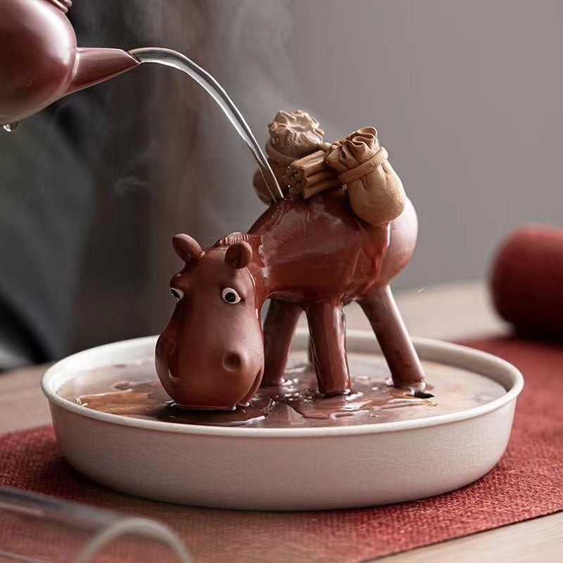 Purple sand donkey tea pet